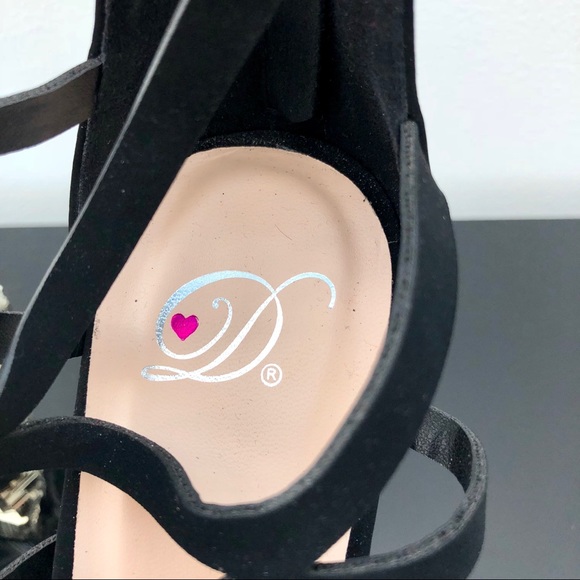 Heart In D | Shoes | Heart In D Black Lazer Cut Platform Heel Sandal ...